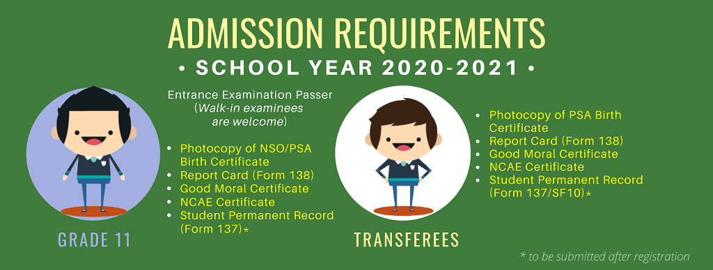Requirements - CamSci — Camarines Science Oriented High School (CSOHS)